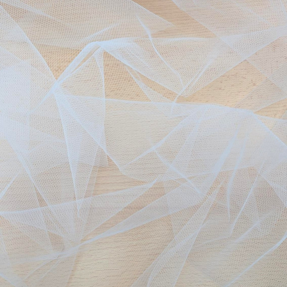 White Soft Tulle, Soft White Bridal Veiling, White Wide Tulle Fabric